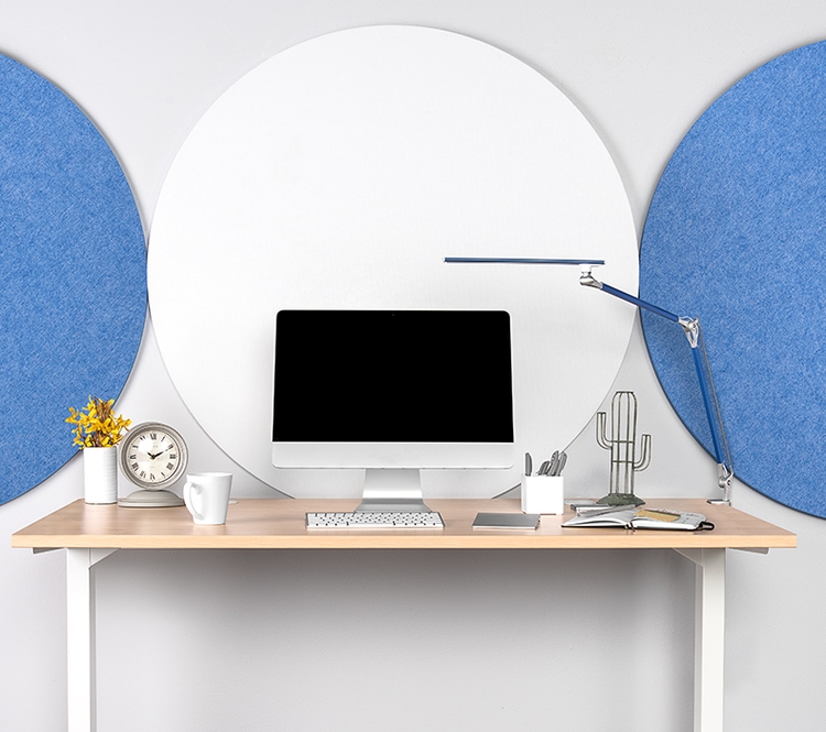 Circular Acoustic Wall Panel by UPLIFT Desk